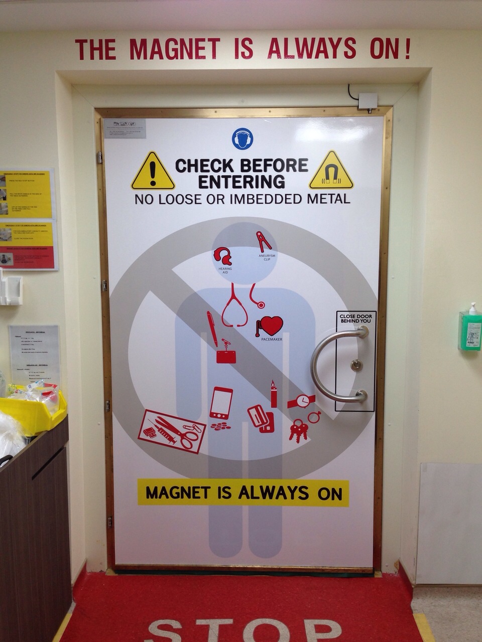 MRI Door Poster – made better using Human Factors Science