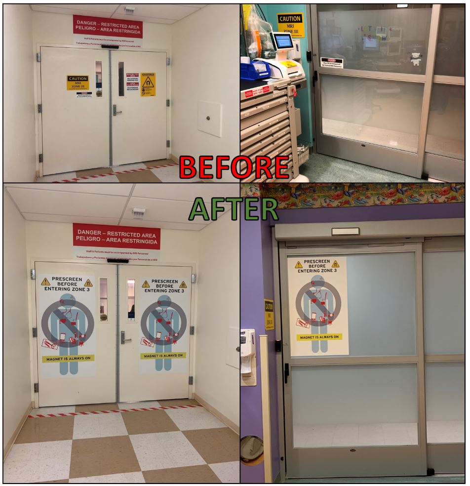 MRI Door Poster – made better using Human Factors Science